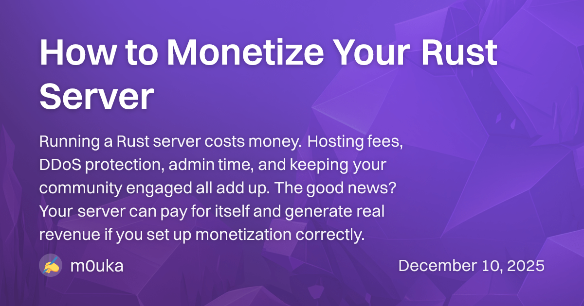 How to Monetize Your Rust Server | PayNow